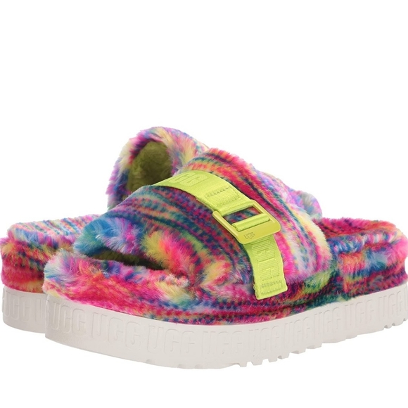 UGG | Shoes | Ugg Rainbow Fluffita Slipper | Poshmark